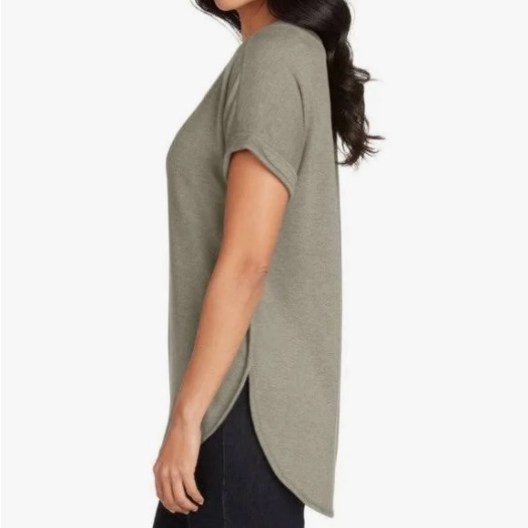 Matty M | Tops | Marty M French Terry Roll Cuff Tee Color Light Heather ...